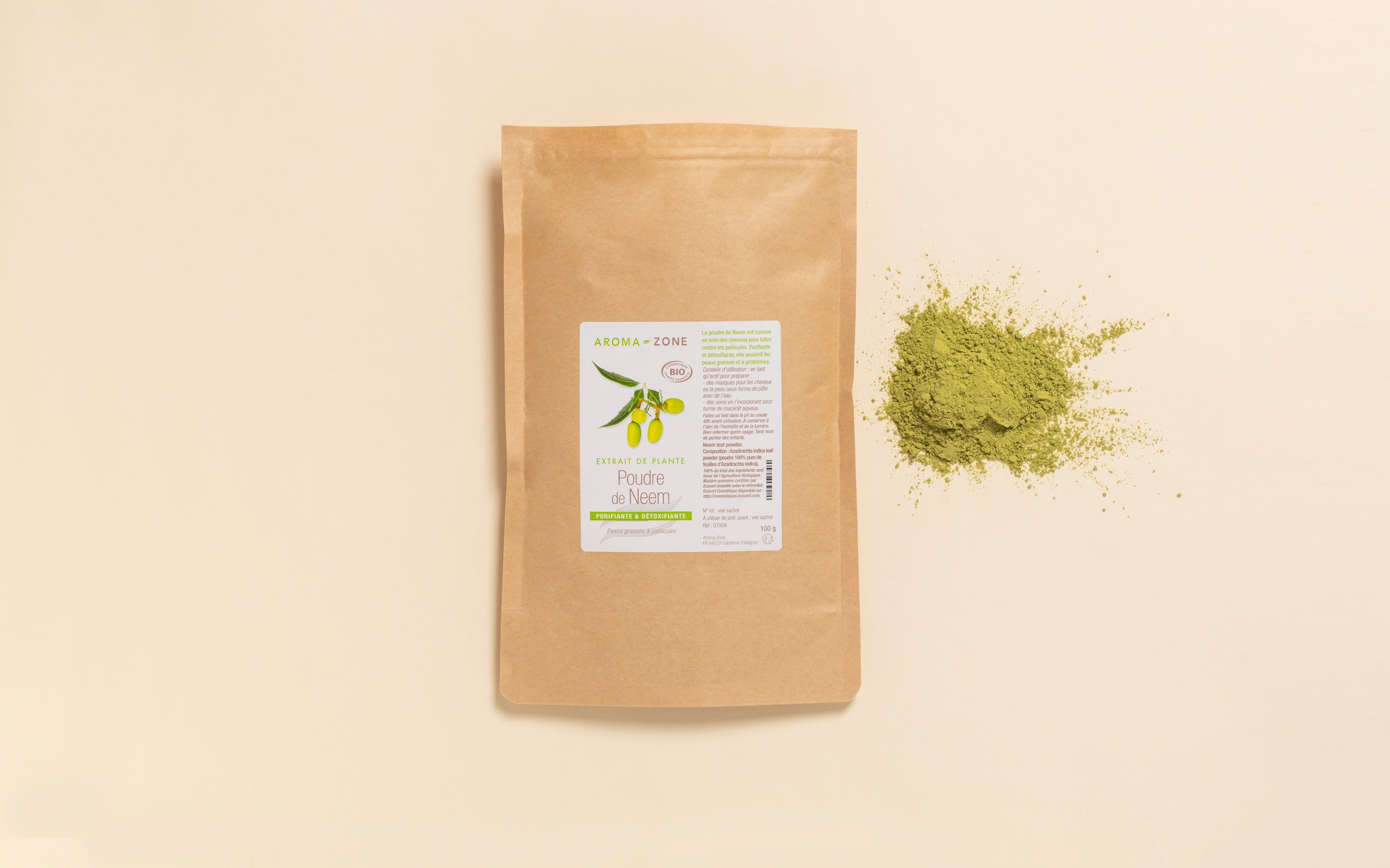 Neem en poudre BIO (Margousier) - Aroma-Zone