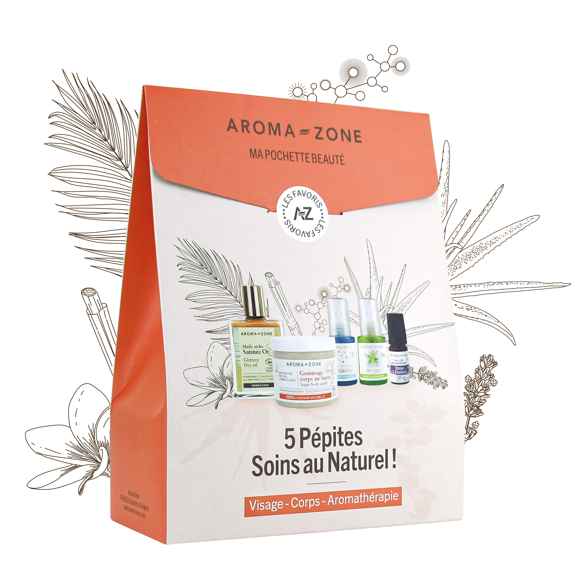 Coffret cosmétique Ma pochette Beauté - 5 pépites soins au naturel ...