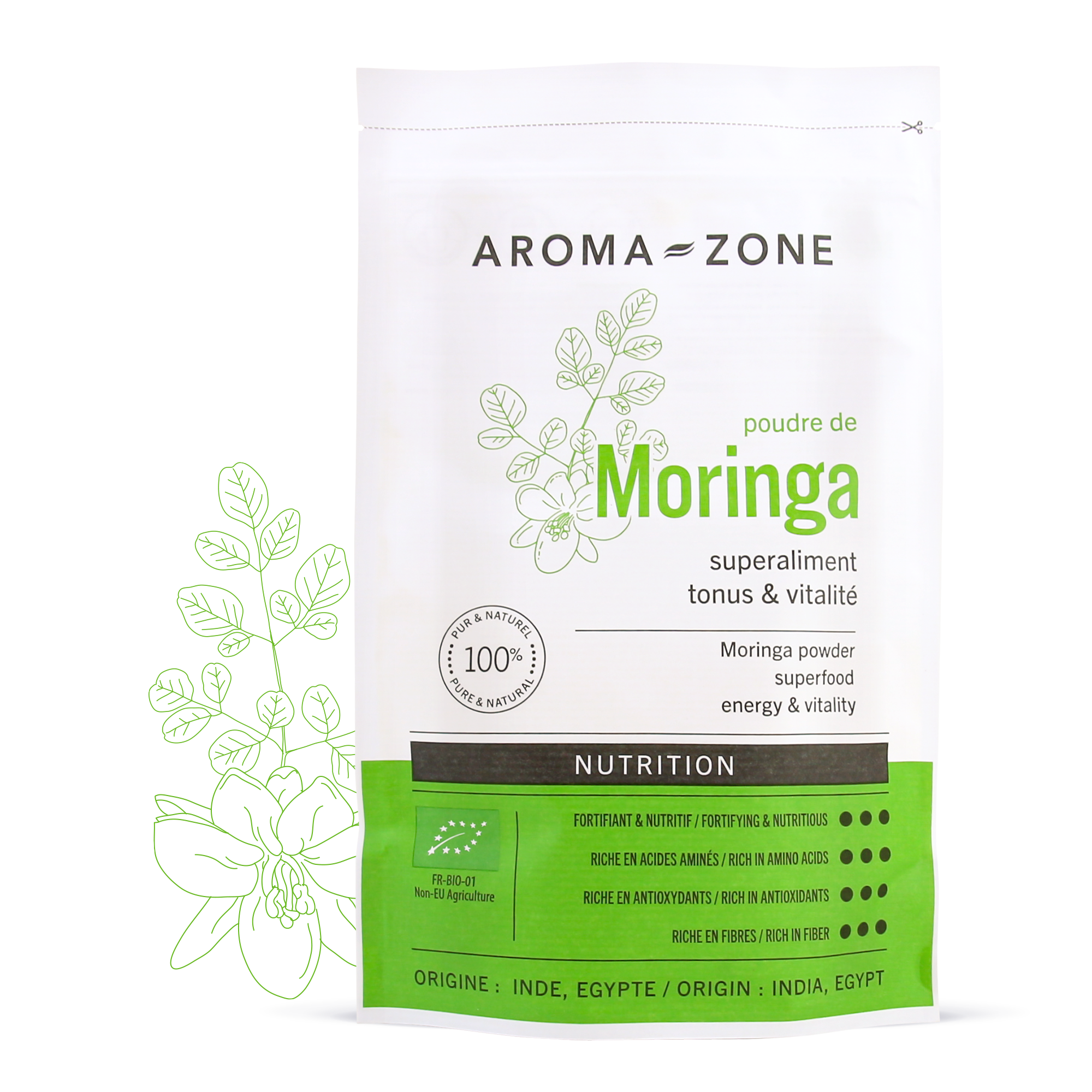 Poudre de Moringa BIO superaliment - Aroma-Zone