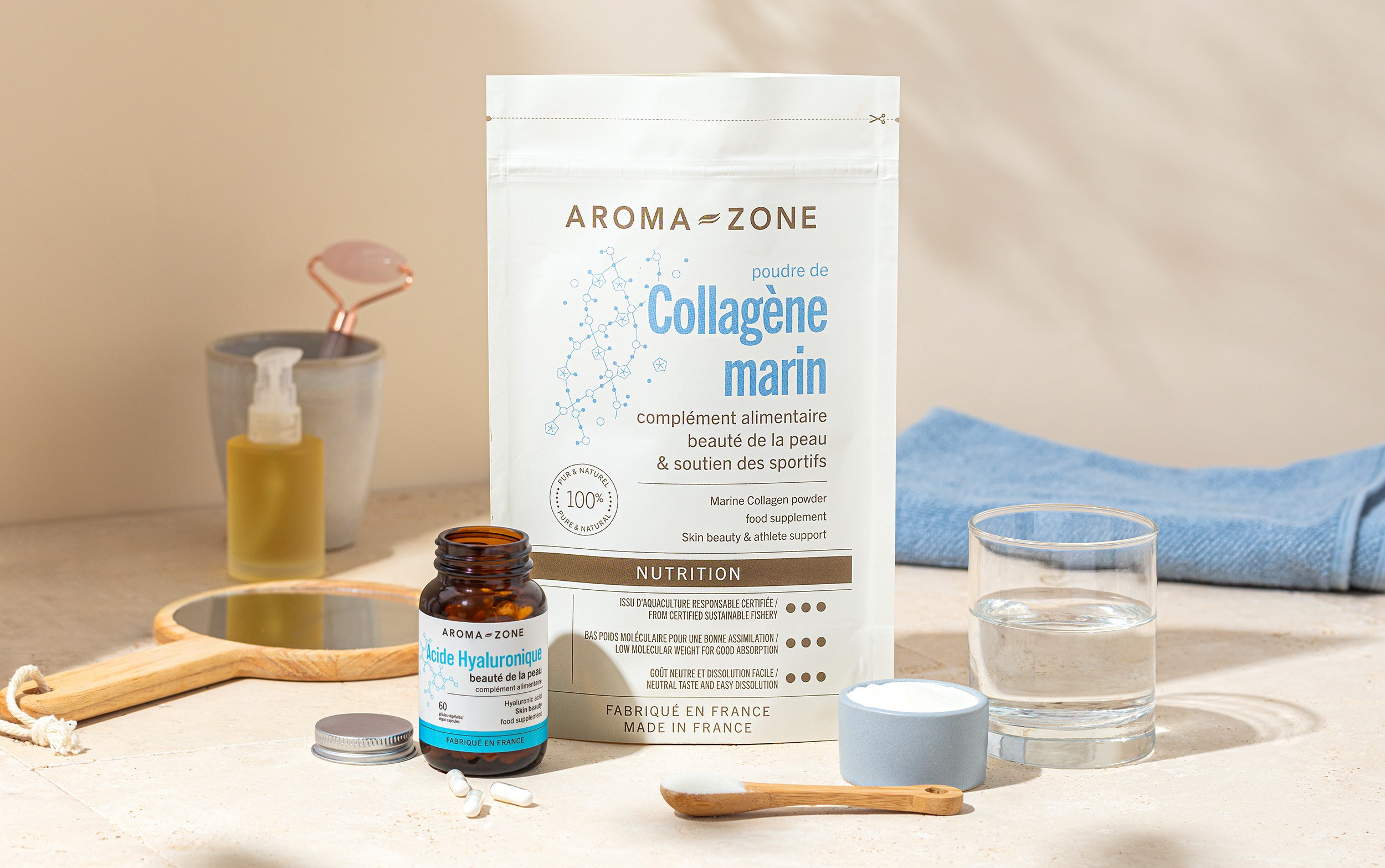 Cure Beauté anti-âge Collagène & Acide hyaluronique - Aroma-Zone