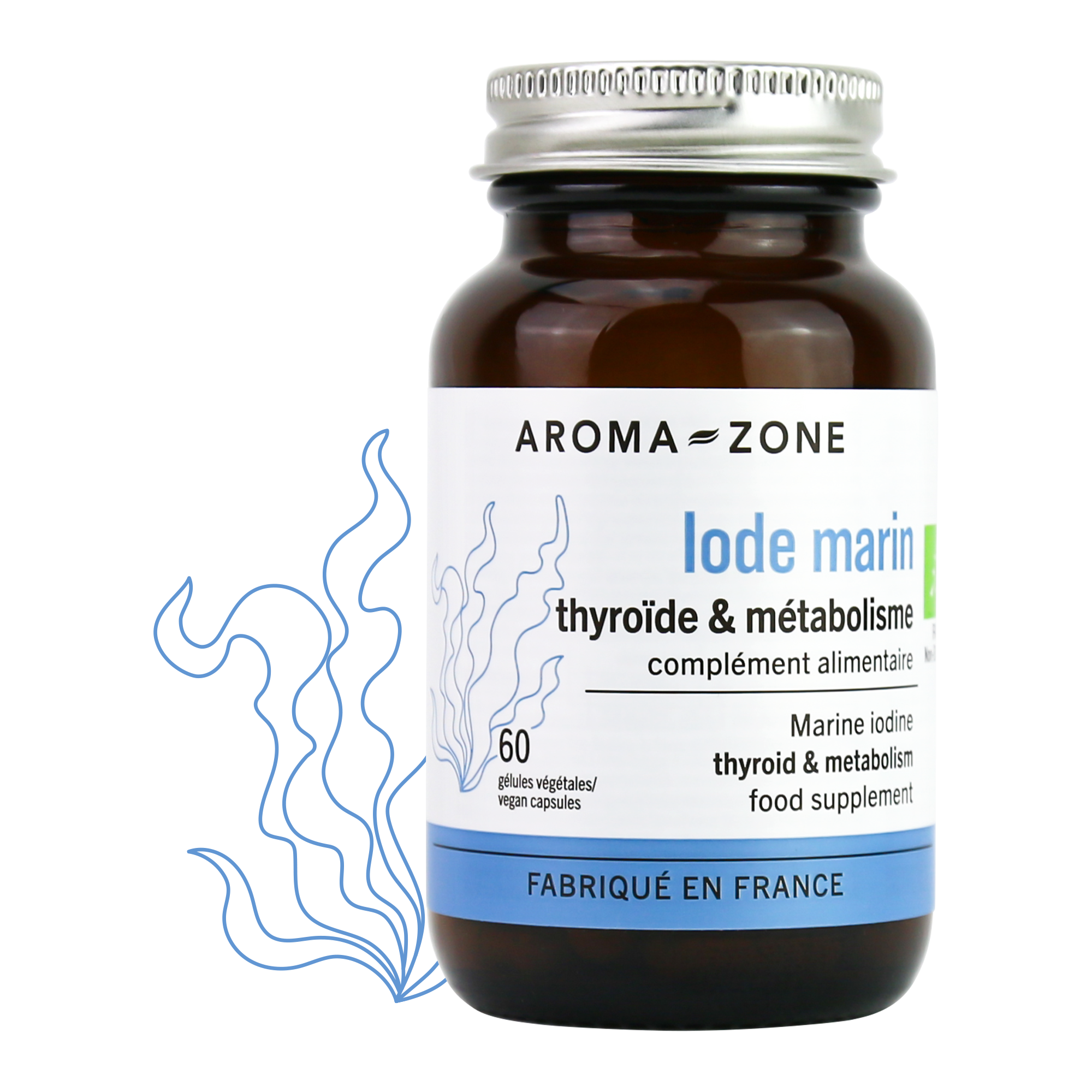 Complément alimentaire Iode marin BIO - 60 gélules - Aroma-Zone