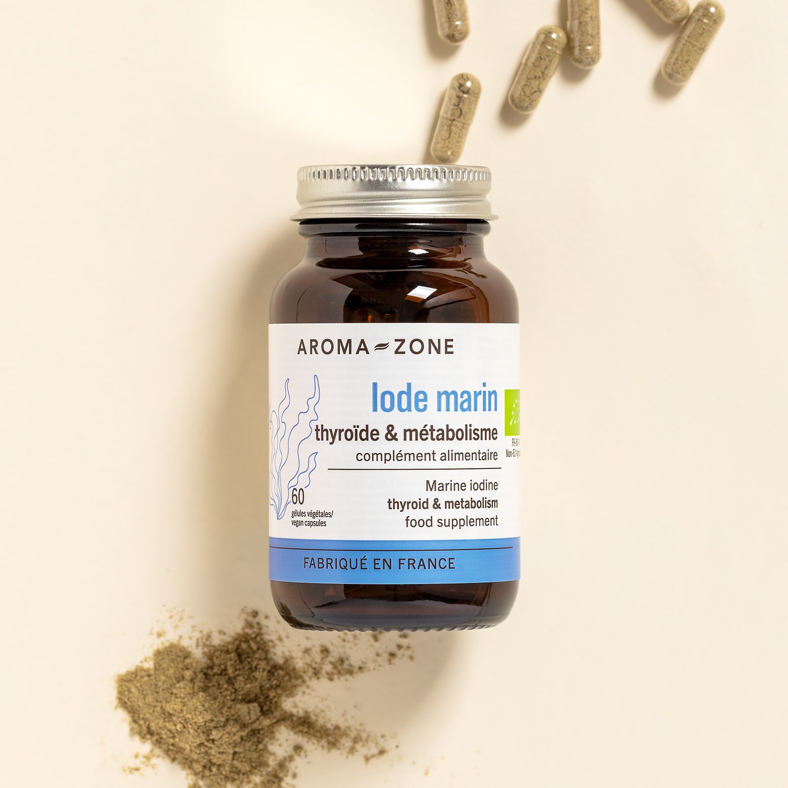 Complément alimentaire Iode marin BIO - 60 gélules - Aroma-Zone