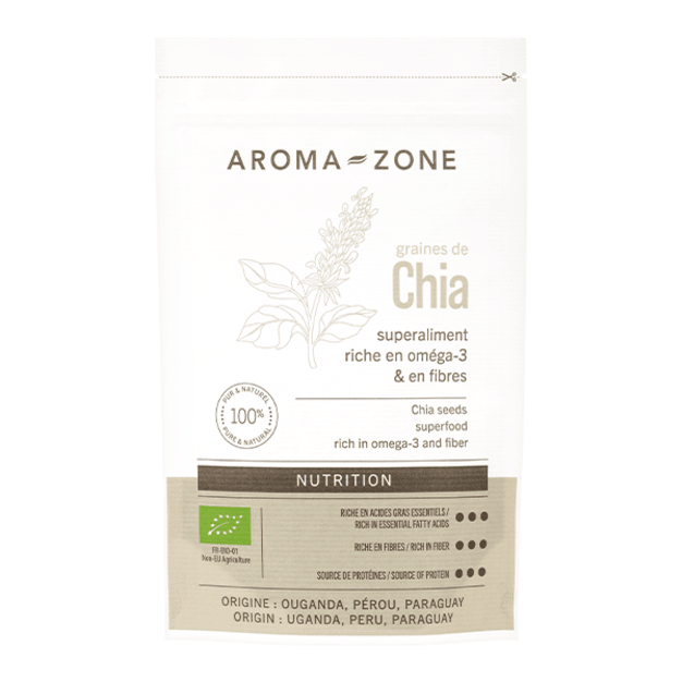 Graines de Chia BIO - Superaliment riche en oméga-3 - Aroma Zone